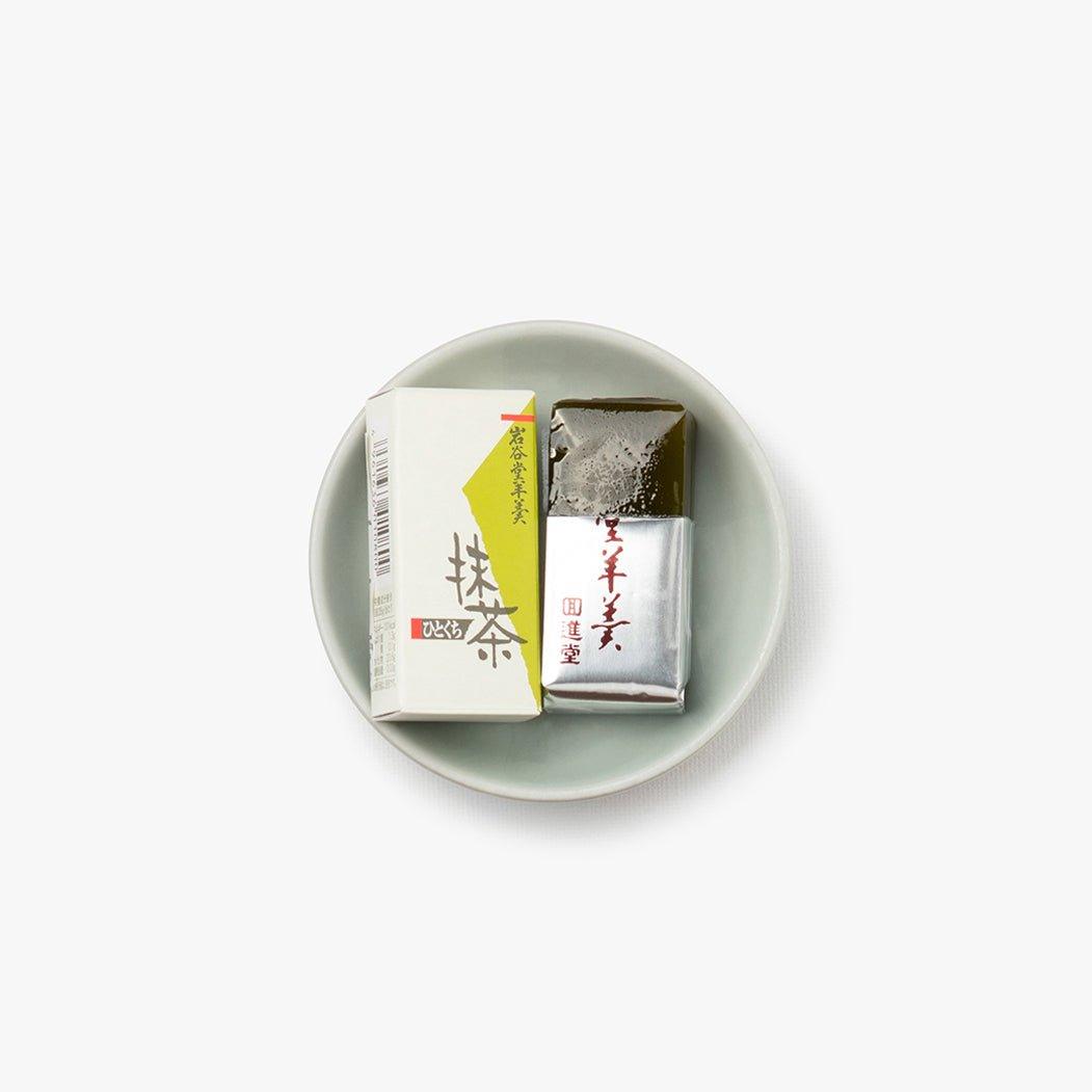 White bean paste yokan with matcha ⋅ Kaishindo ⋅ 35g - iRASSHAi