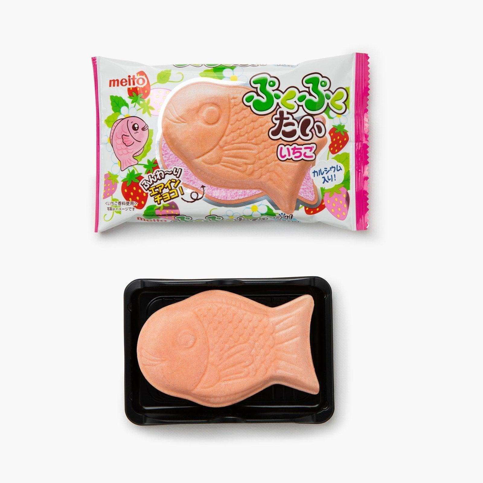 Pukupuku tai fish wafer with strawberry ⋅ Meito ⋅ 16g - iRASSHAi