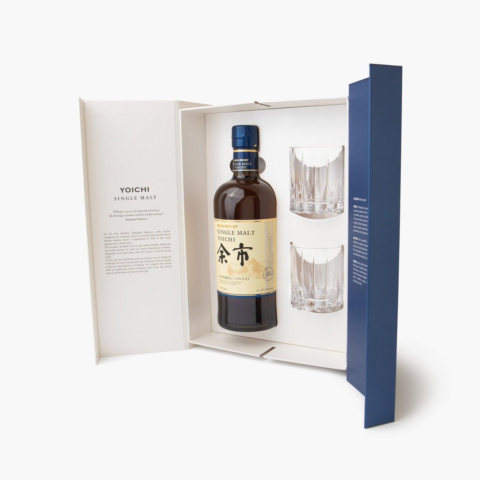 Whisky Nikka Yoichi Single Malt Coffret avec 2 verres ⋅ 45% ⋅ 700ml – iRASSHAi